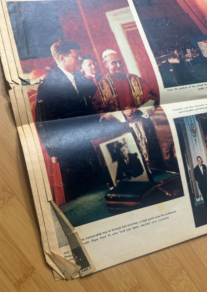 John F Kennedy Memorial Issue Boston Globe Dec 8 1963 + Newspaper ...