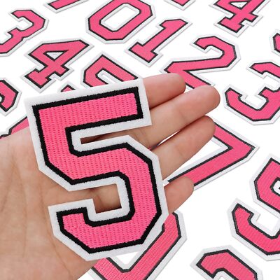 20pcs Iron on Number Patches Fully Embroidery Varsity Numbers A-Z ...