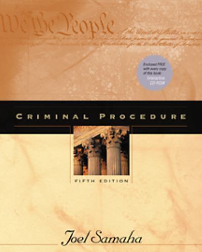 Criminal Procedure by Joel Samaha (2001, Hardcover) for sale online | eBay
