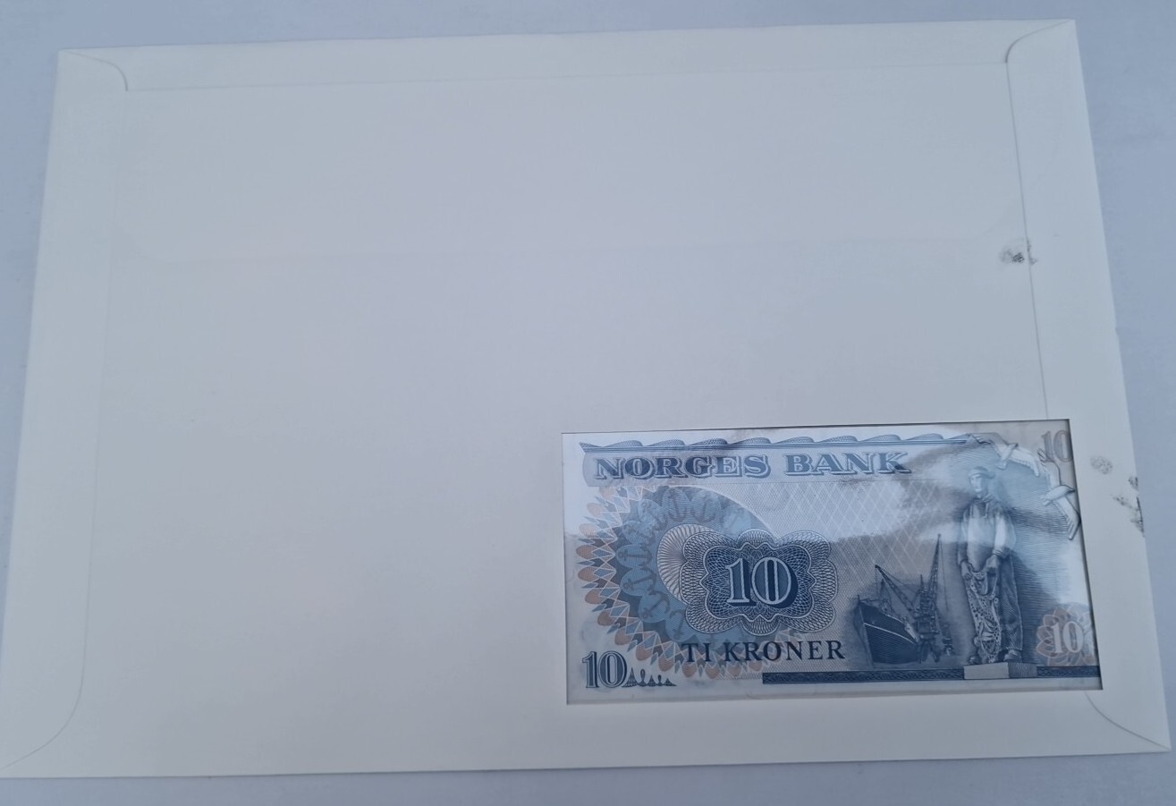 10 Kroner 1977 Excellent Condition envelope Stamp BANKNOTE Norway | eBay