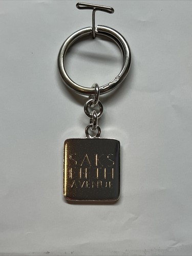 Saks Fifth Avenue Key Ring Sterling Silver ECU Luxury Designer | eBay