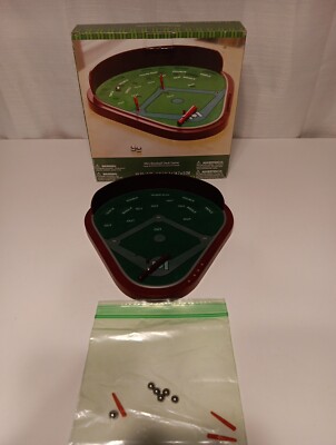 Mini Baseball Desk Table Tabletop Game Wood Base 10.38" x 9.75" x 2" | eBay