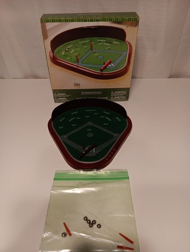 Mini Baseball Desk Table Tabletop Game Wood Base 10.38" x 9.75" x 2" | eBay