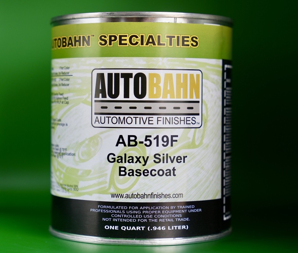 Autobahn Galaxy Silver BaseCoat AB-519F QUART Size Automotive Paint GM ...