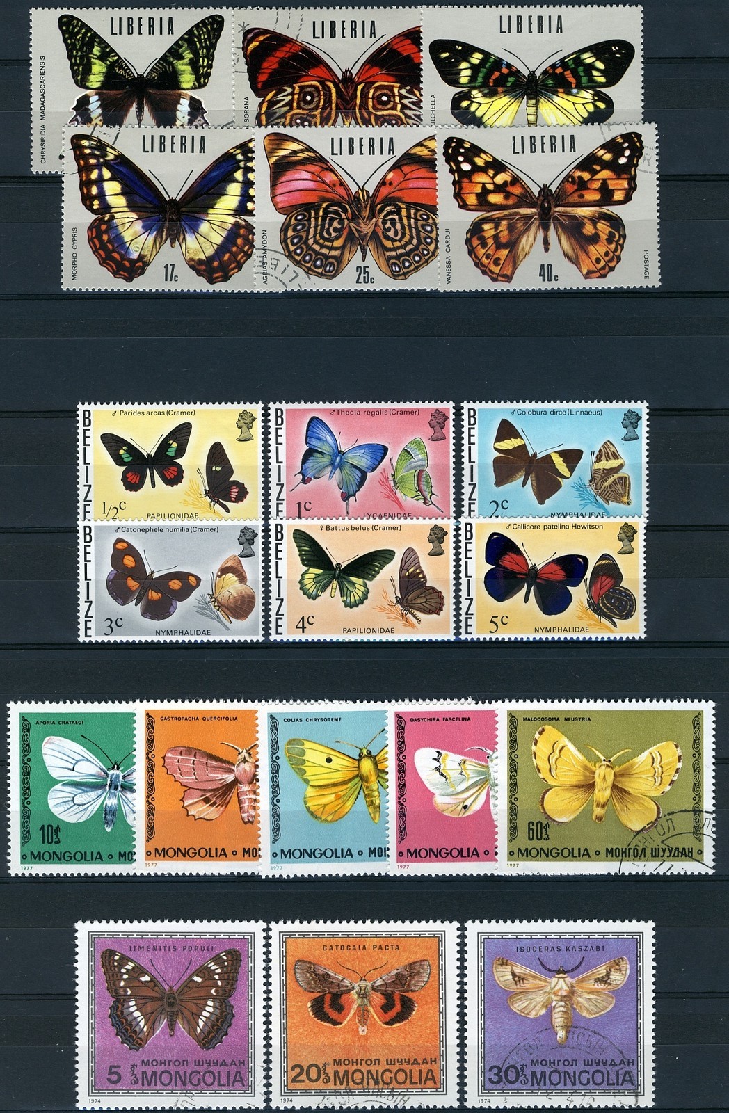Butterflies 4 set MNH or CTO used as pictured (BU1001) | eBay