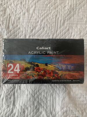 Caliart Acrylic Paint Set 24 Classic Colors 59ml 2oz Art Craft Paints ...