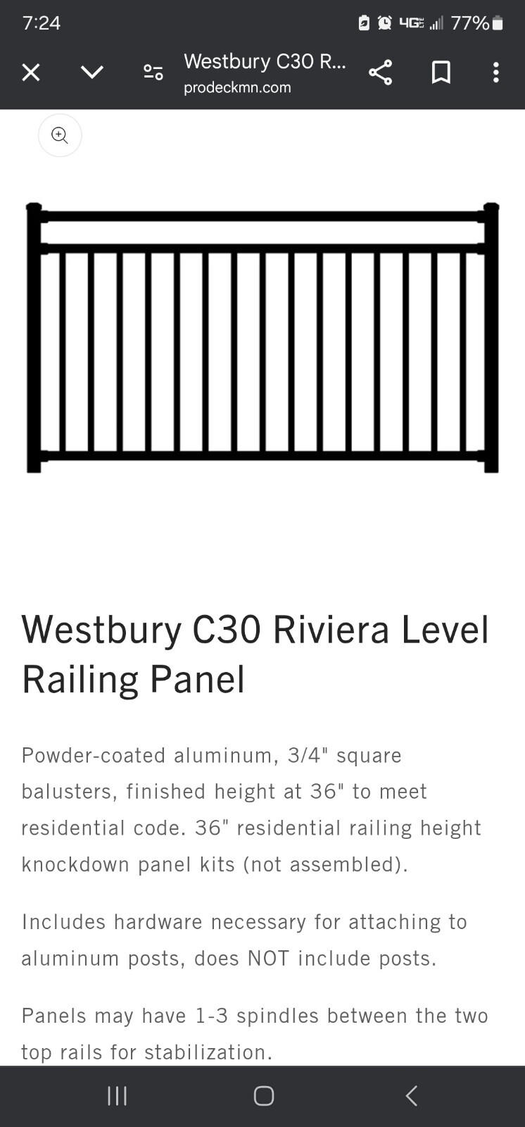 C30 Westbury Riviera Railing | eBay