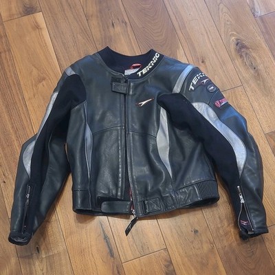 Teknic Motorcycle Leather Jacket Medium, short fitting. Unisex | eBay UK