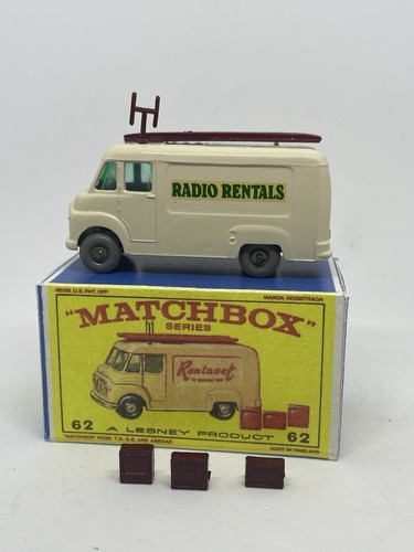 Vintage Lesney Matchbox 62 Custom TV Service Radio Rental Grey Wheels ...