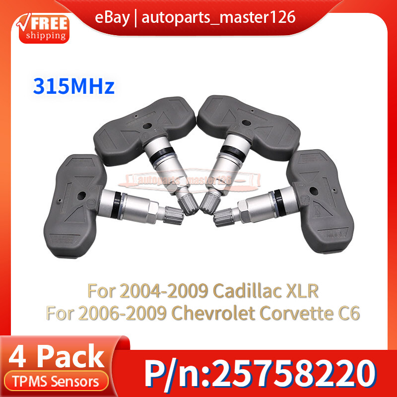 4 Tire Pressure Monitoring Sensor TPMS 25758220 For Chevy Corvette STS ...