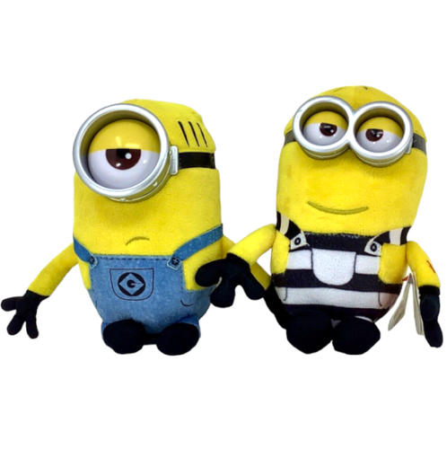 Minions Tom in Prison Stripes & Mel Stuffed TY Beanie Babies Despicable ...