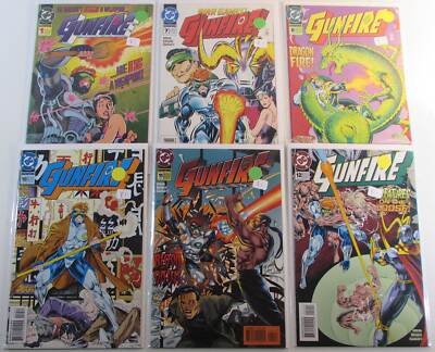 1994 Gunfire Lot of 6 #1, 7, 8, 10, 11, 12 DC Comics NM- 1st Print ...