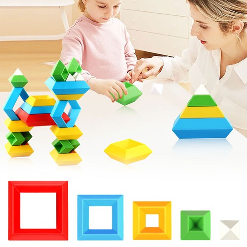 Pyramid Stacking Nesting Building Blocks Sensory Blocks for Preschool ...