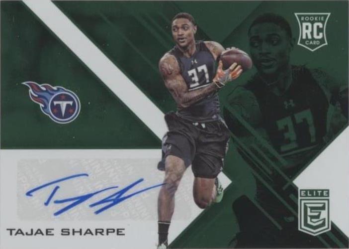 2016 Donruss Elite - Elite Rookie Autographs Tajae Sharpe #ERA-TS Green ...