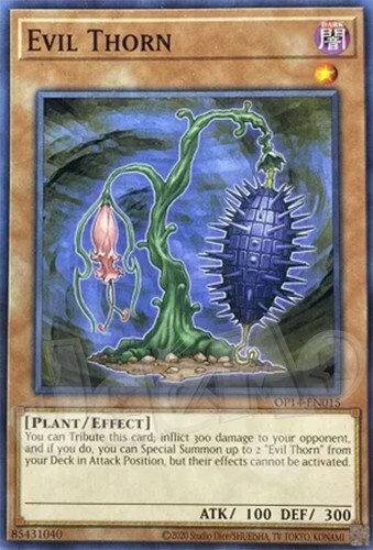 Yugioh - Evil Thorn - NM - Free Holographic Card | eBay