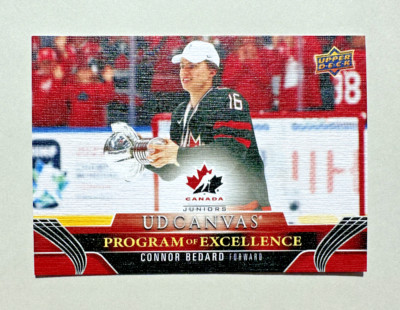 Connor Bedard 2023-24 Upper Deck Series 2🔥Canvas Rookie Program of ...