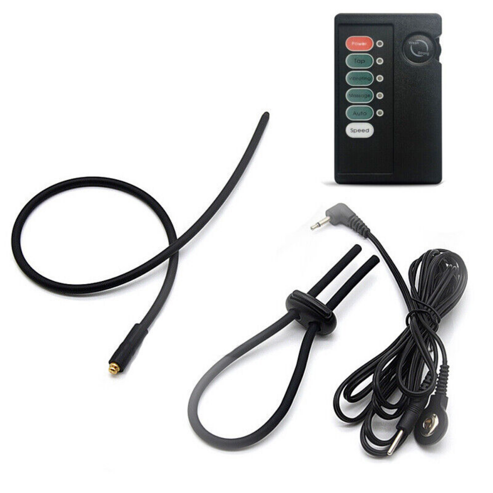 Electric E-stim Set Silicone Urethral Expander Stretcher Penis Plug ...