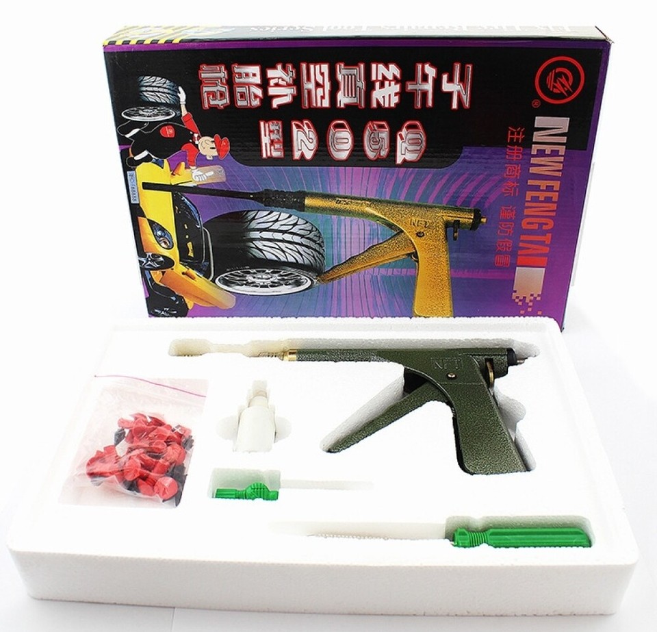 Tire Plugger Tubeless Tire Wheel Repair Gun Kit Mushroom Plug Probe ...