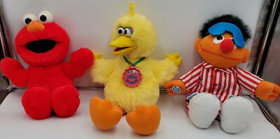 Sesame Street Tickle Me Elmo, Sing & Snore Ernie and 1-2-3 Big Bird All ...