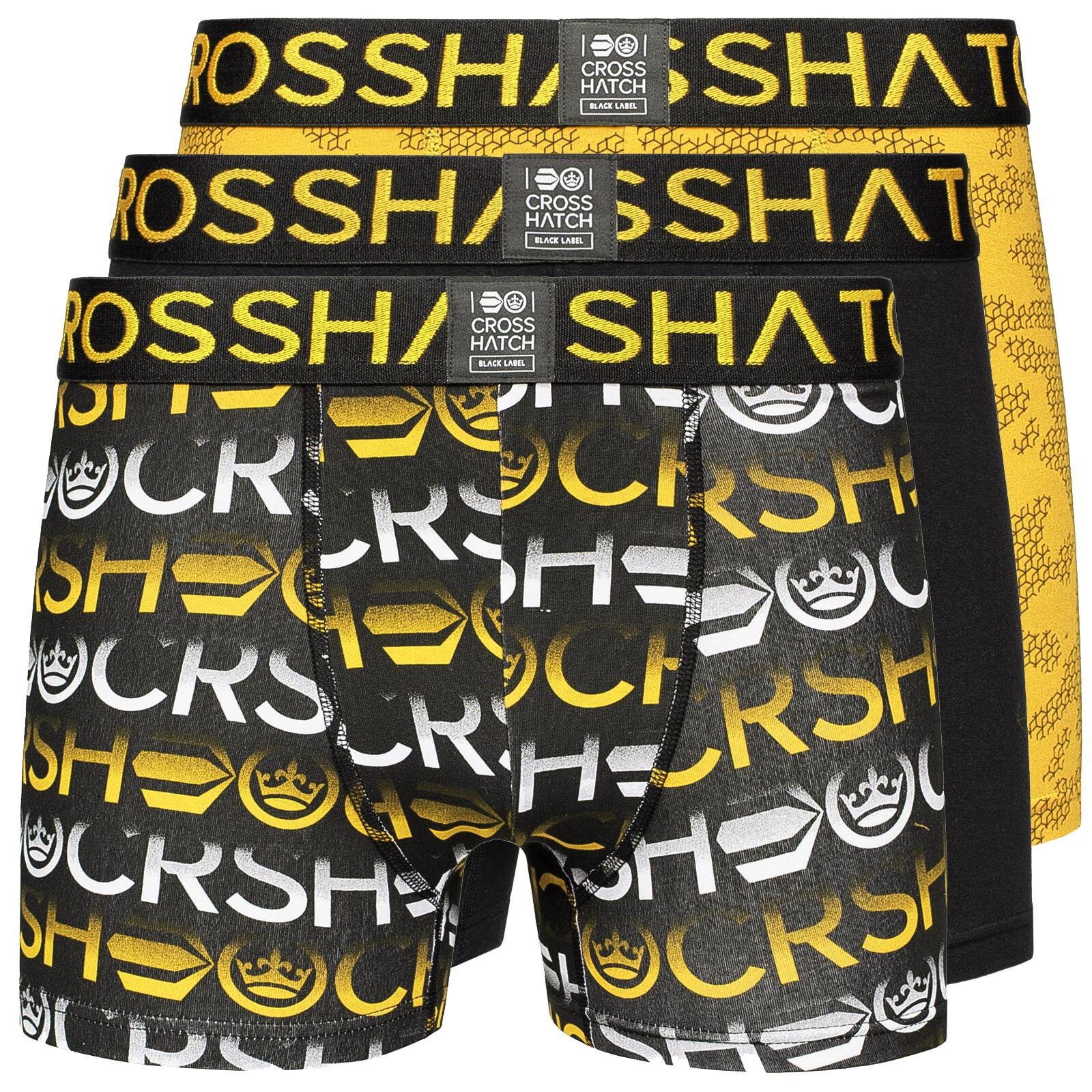 Mens Crosshatch Boxer Shorts Underwear Trunks Boxers Sizes M-XXL 3 Pack ...