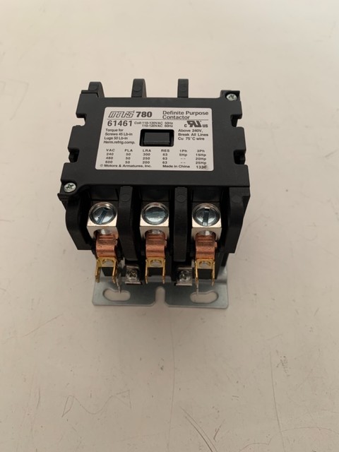 Mars 780 3-pole Definite Purpose Contactor 50 Amps 120 Volts 61461 for ...