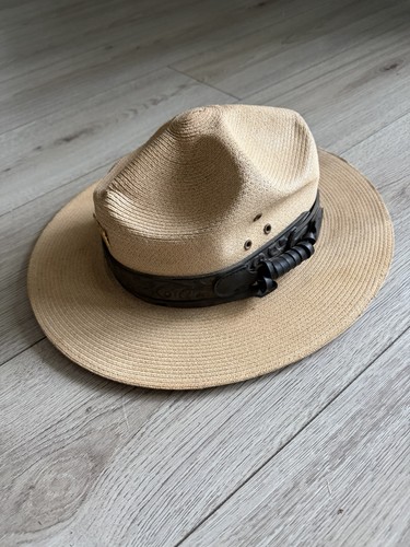 Vintage Stratton Self Forming Campaign Hat USA Park Ranger Style Tan | eBay