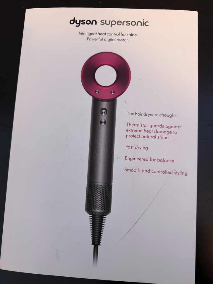 Dyson Supersonic Hair Dryer, Silver/Red - Fast Drying, Lightweight ...