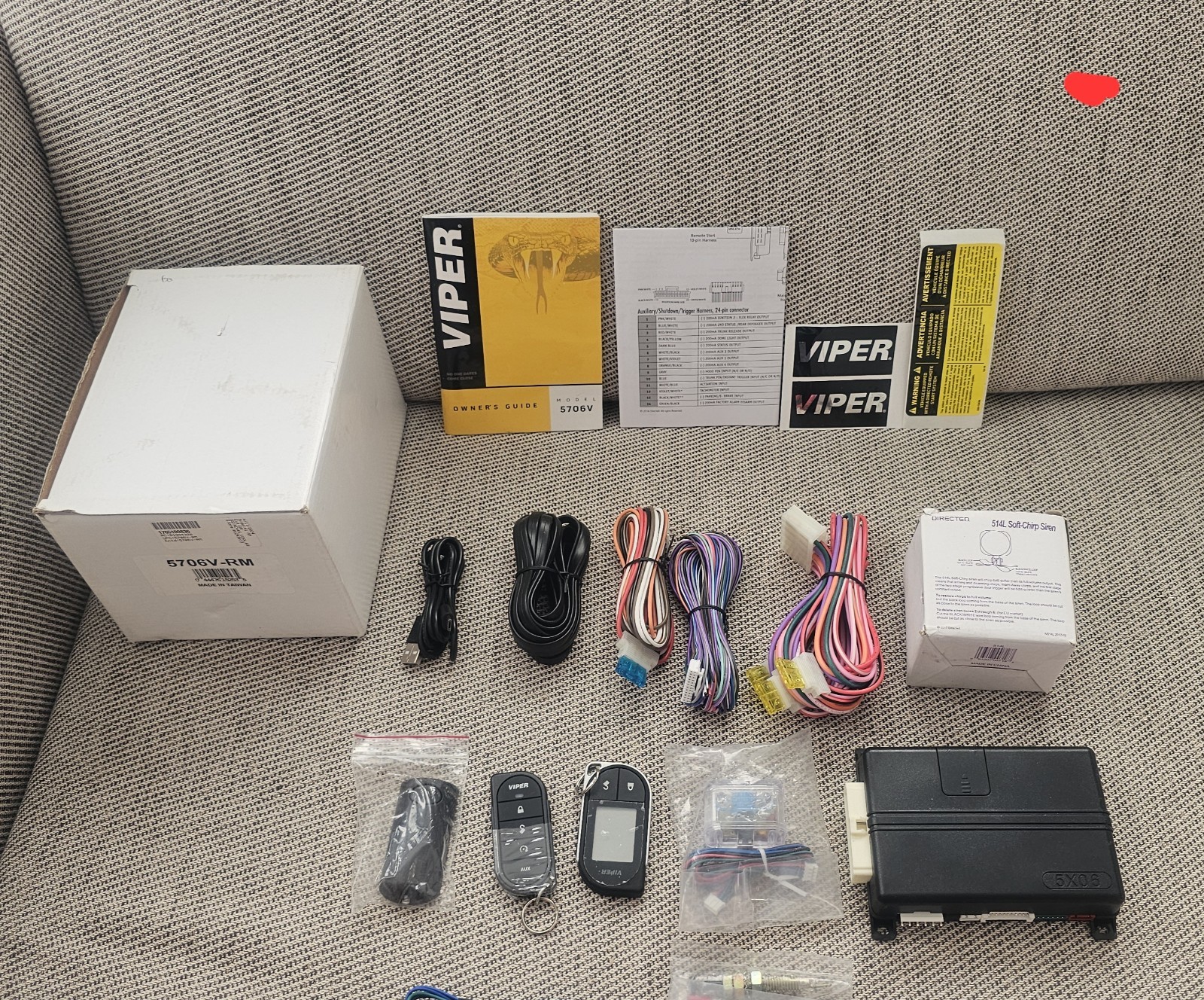 Viper 5706V Car Remote Start Security Alarm System 2-Way LCD Remote As ...