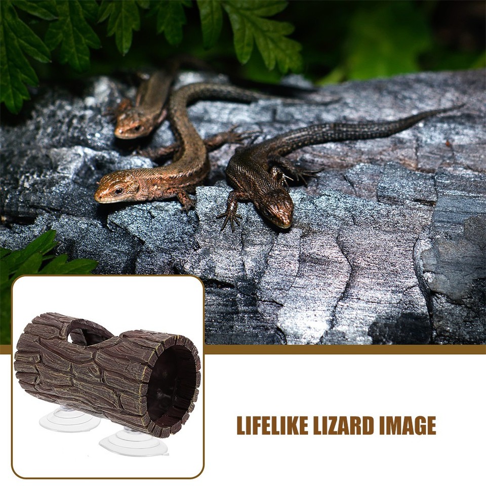 Gecko Tank Accessories Hide Cave Aquarium Lizard Habitat Leopard | eBay ...