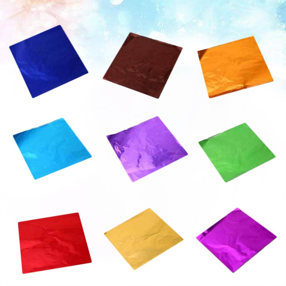 9 Packs Packaging Paper Chocolate Wrapper Aluminum Foil Candy Wrapping ...