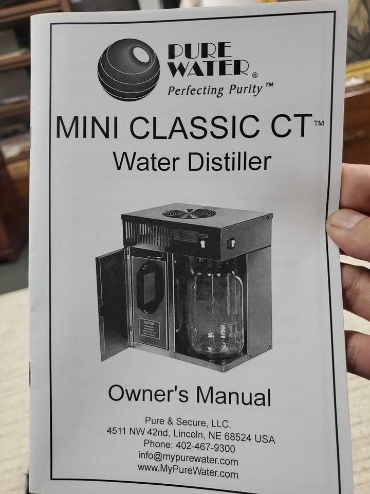 Pure Water Mini Classic CT Water Distiller NIB. | eBay