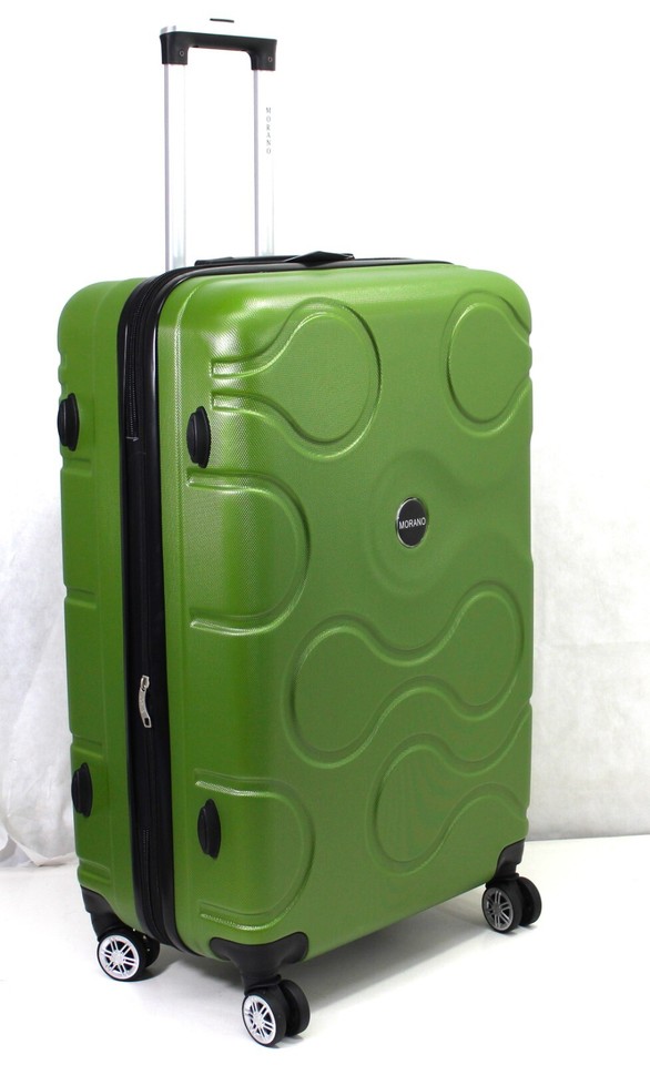 26" EXPANDABLE ABS Hard Shell Large Suitcase Spinner 4 Wheels Luggage ...