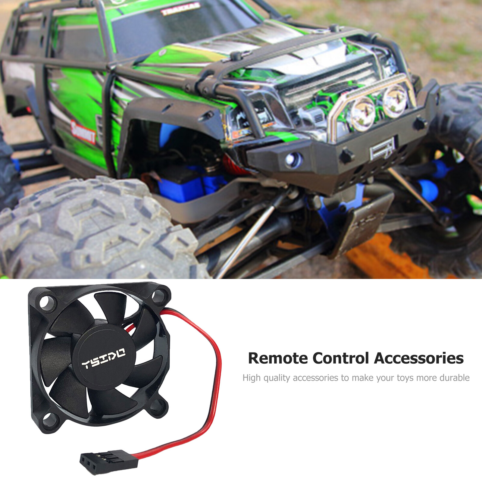 4510 11000RPM 45mm 8.4V RC Car Motor ESC Heat Dissipation Cooling Fan ...