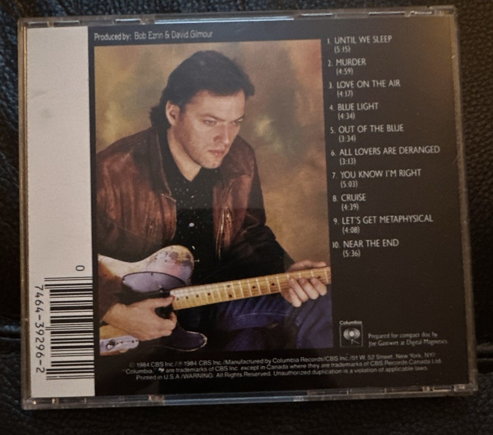 David Gilmour ~ About Face CK-39296 1984 CD 1st Press (Near Mint) | eBay