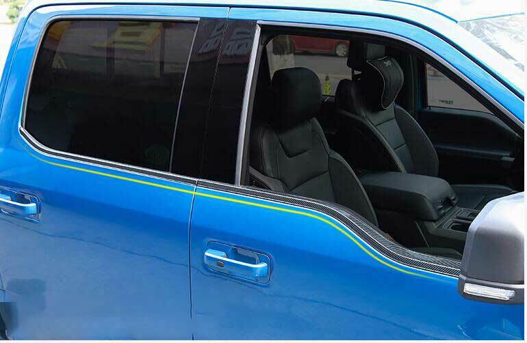 For Ford F150 F-150 2015-2020 Carbon Fiber Windows Strip Sill Molding ...