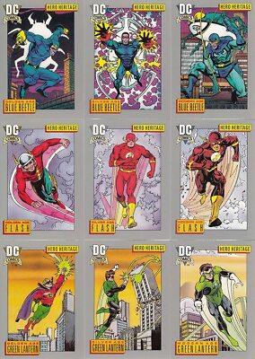 1992 DC UNIVERSE Comics Trading Cards Impel COMPLETE BASE SET 1-180 ...
