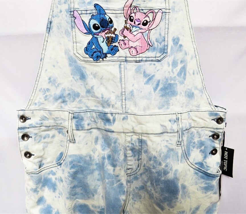 HOT TOPIC Disney Lilo & Stitch Pastel Tropical Shortalls Sz.1 Plus NWT ...