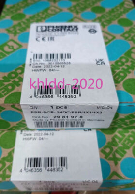 1pcs New Phoenix Contact Relay PSR-SCP- 24DC/FSP/1X1/1X2 2981978 | eBay