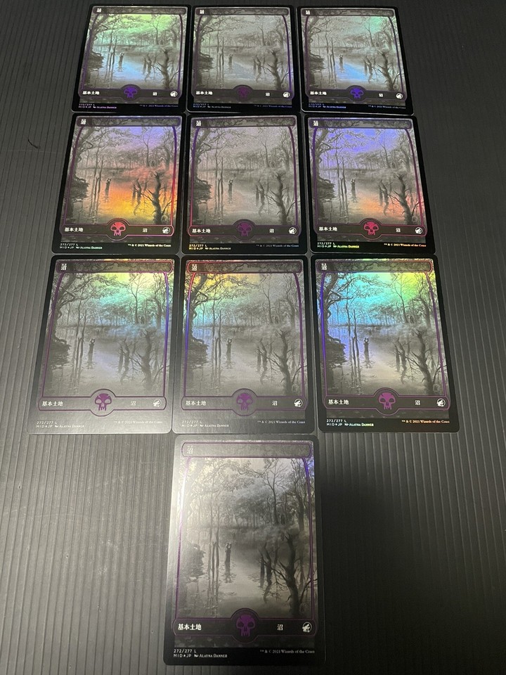 MTG Japanese Full Art land Set of 10 each Innistrad Midnight Hunt MID ...