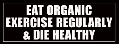 3x8 Inch Eat Organic Bumper Sticker (Health funny vegan) | eBay