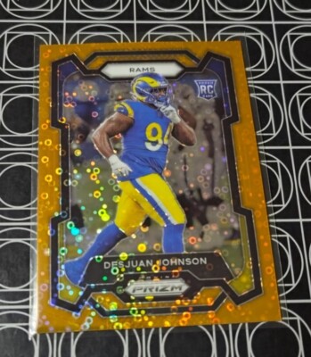 DESJUAN JOHNSON RAMS 2023 PANINI PRIZM DISCO PRIZM ROOKIE RC CARD ...