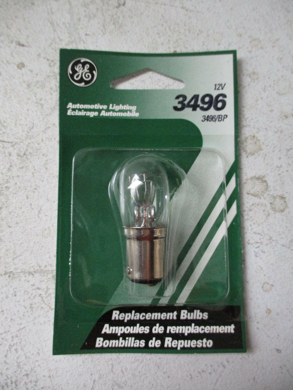 6 PACKS New GE 3496 Replacement 12V Automotive Lamp Light Bulb 3496/BP ...