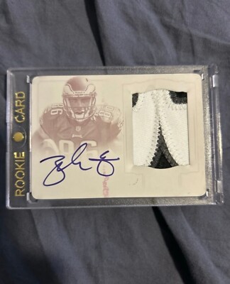 ZACH ERTZ 2013 Panini National Treasures Rookie Auto print plate Eagles ...