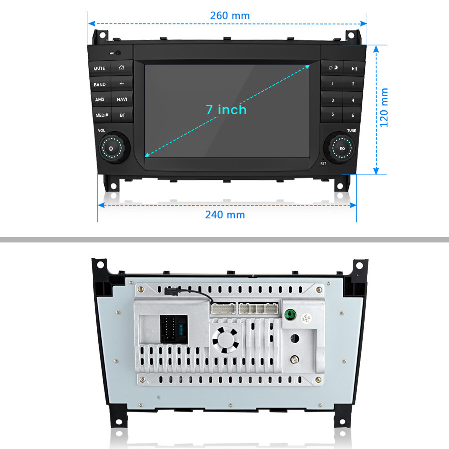 For Mercedes Benz C-Class W203 Android 14 Car Stereo Radio GPS Navi ...