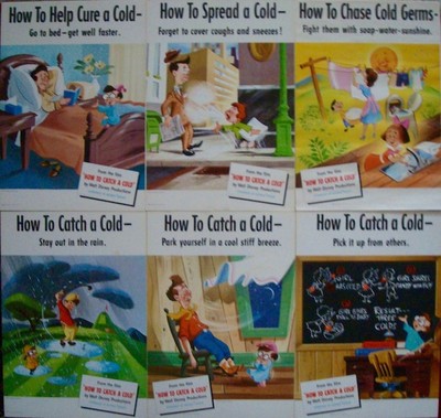 HOW TO CATCH A COLD complete set of 6 posters 1951 WALT DISNEY 14x20 | eBay