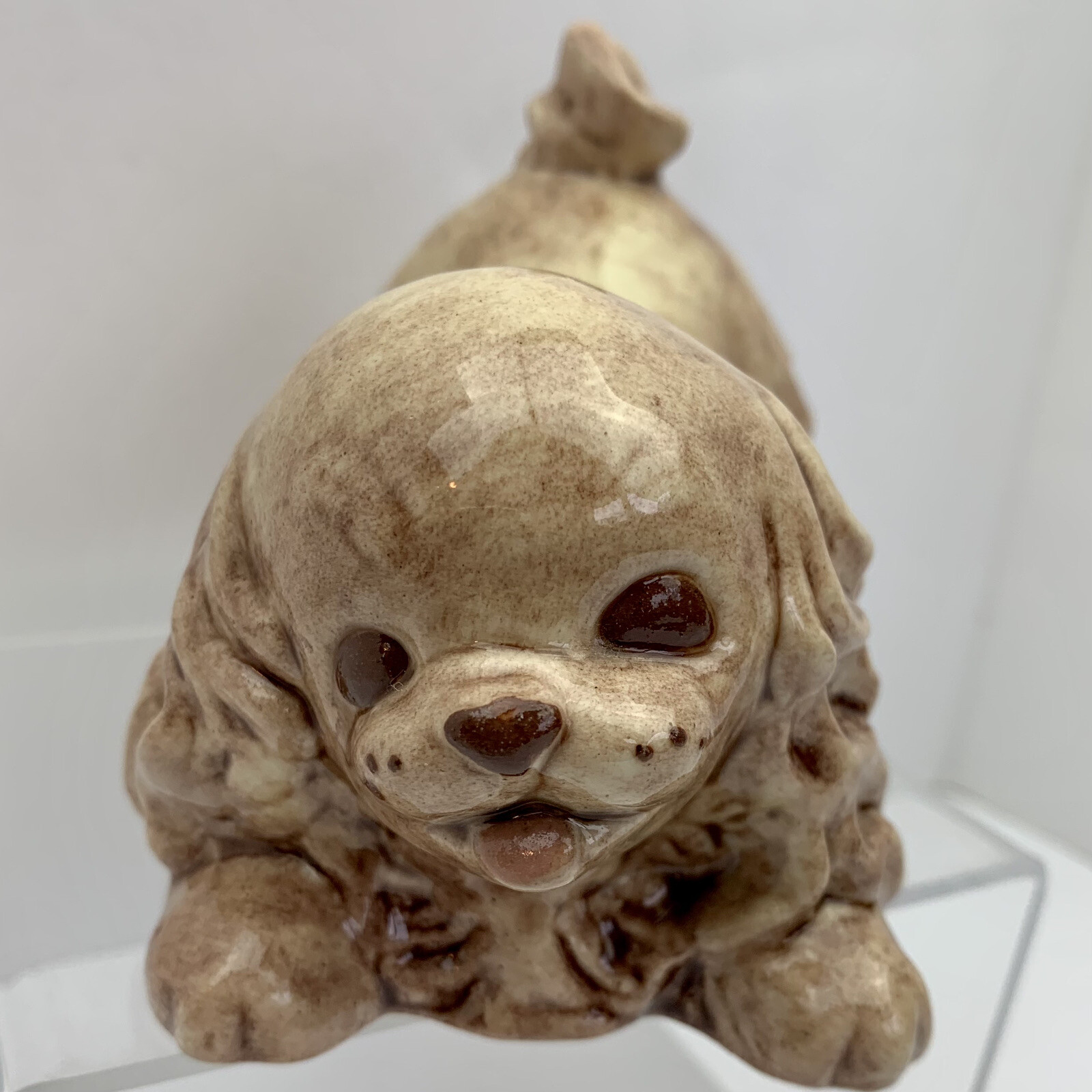 Vintage Cocker Spaniel Dog Puppy Ceramic by Cathy Brown Glossy Happy | eBay