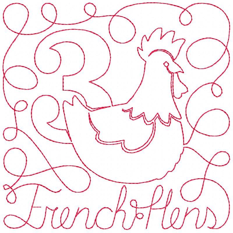 Free Motion 12 Days of Christmas 12 Machine Embroidery Designs in 7 ...