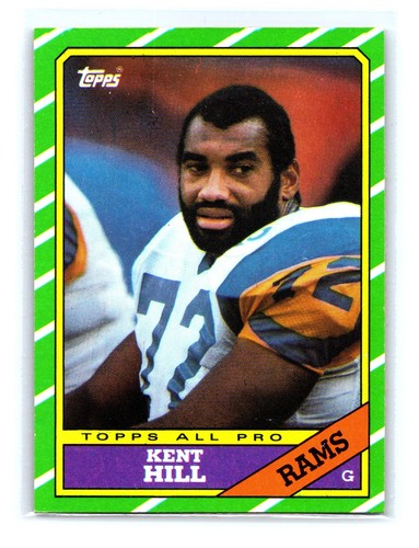 1986 Topps Football #82 Kent Hill AP Los Angeles Rams | eBay