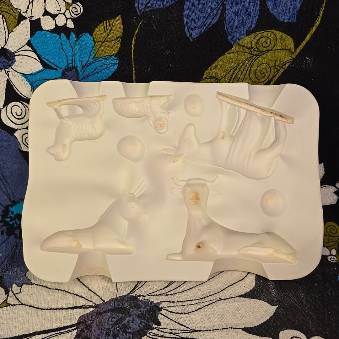 Duncan Molds DM 134D Nativity Cow, Donkey and Sheep Ceramic Slip ...