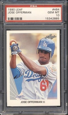 1990 Leaf Baseball Jose Offerman ROOKIE #464 PSA 10 DODGERS GEM MINT | eBay
